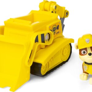 Paw Patrol, Rubble’s Bulldozer Vehicle with Collectible Figure, for Kids Aged 3 and Up