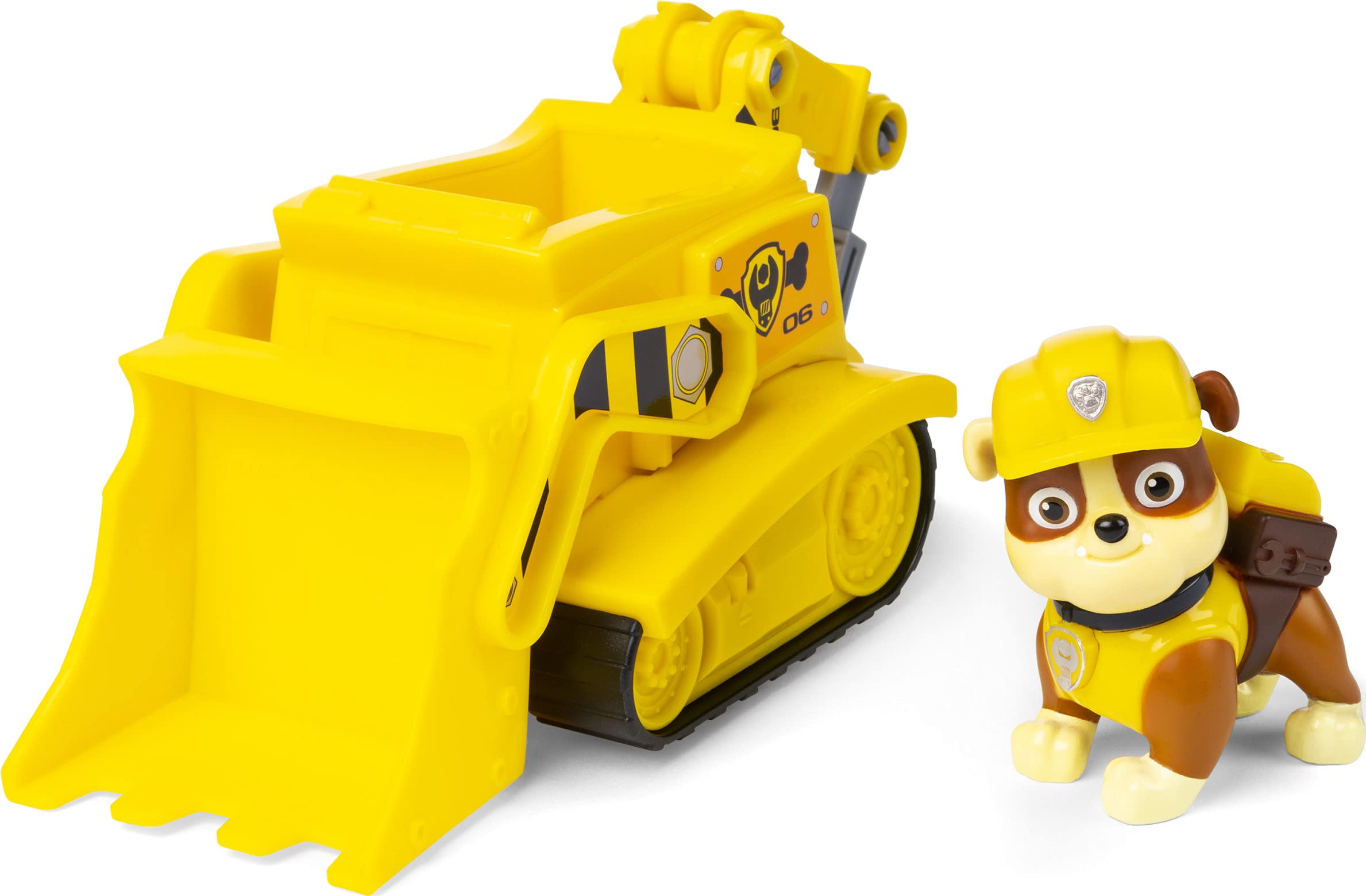 Paw Patrol, Rubble’s Bulldozer Vehicle with Collectible Figure, for Kids Aged 3 and Up