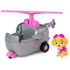 paw patrol, skye’s helicopter vehicle with collectible figure, for kids aged 3 and up