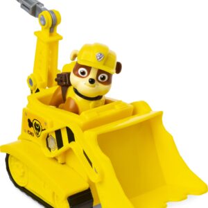 Paw Patrol, Rubble’s Bulldozer Vehicle with Collectible Figure, for Kids Aged 3 and Up