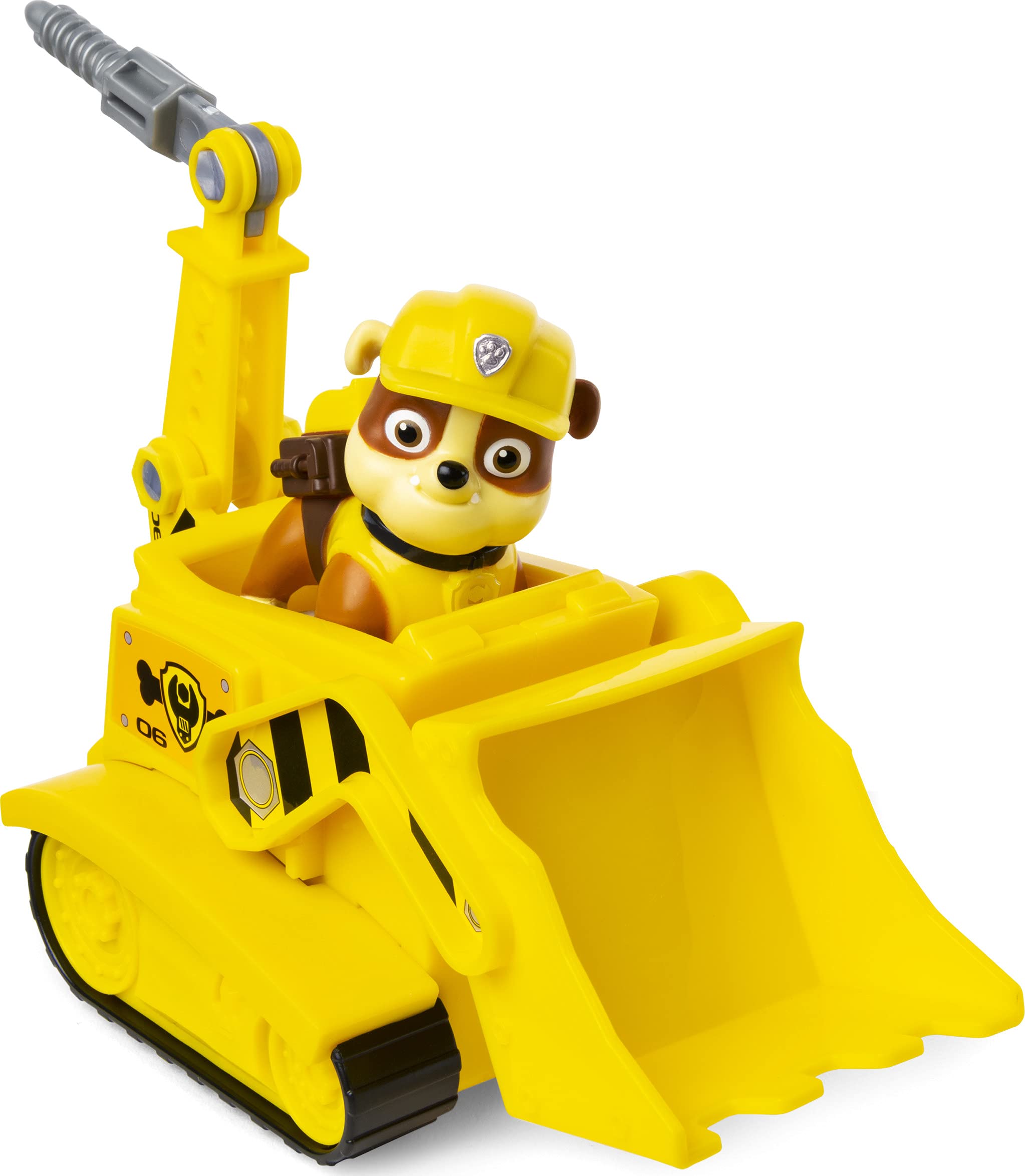 Paw Patrol, Rubble’s Bulldozer Vehicle with Collectible Figure, for Kids Aged 3 and Up