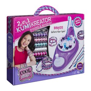 Cool Maker, 2-in-1 KumiKreator, Necklace and Friendship Bracelet Maker Activity Kit, for Ages 8 and Up