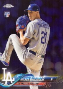 2018 topps update chrome baseball #hmt19 walker buehler rookie card