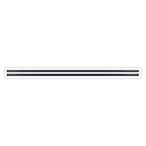 buildmart - 48" linear slot diffuser - (2 slot) double slot - white decorative air vent - modern ac vent cover for ceiling, walls & floors - texas buildmart