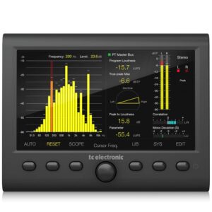 tc electronic clarity m stereo stereo audio meter with 7" high resolution display and usb connection for plug-in metering