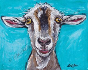 goat art print, gizmo' goat lover gift, goat decor