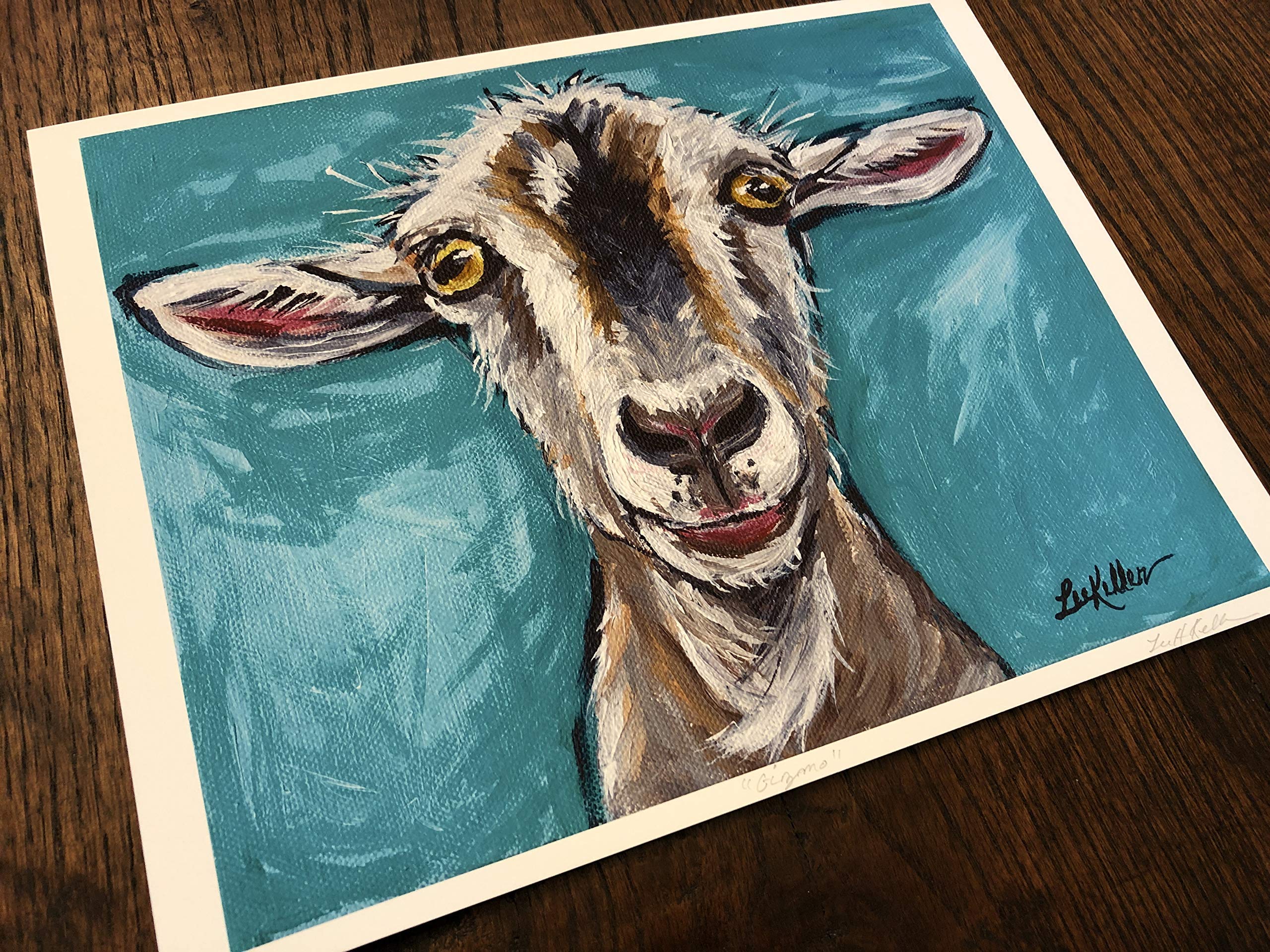 Goat art Print, Gizmo' Goat lover gift, Goat decor