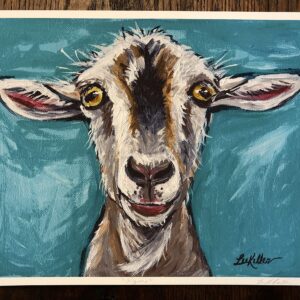 Goat art Print, Gizmo' Goat lover gift, Goat decor