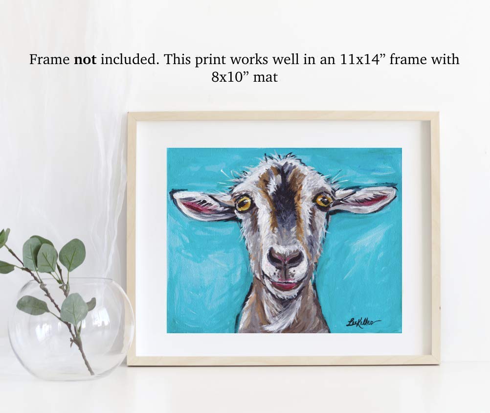 Goat art Print, Gizmo' Goat lover gift, Goat decor