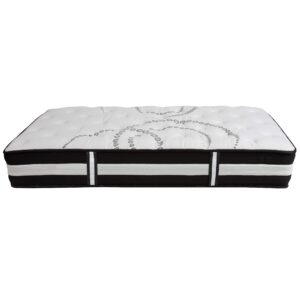 EMMA + OLIVER Astor 12 Inch CertiPUR-US Certified Hybrid Pocket Spring Mattress, Twin Mattress in a Box