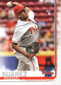 2019 topps #303 ranger suarez philadelphia phillies rookie baseball card