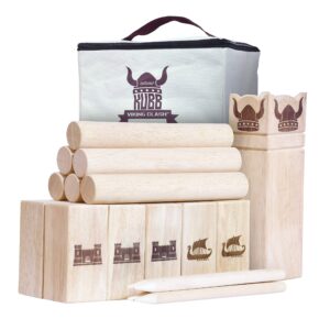 gosports kubb viking clash toss game set for kids & adults