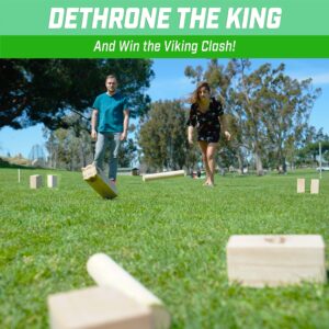 GoSports Kubb Viking Clash Toss Game Set for Kids & Adults