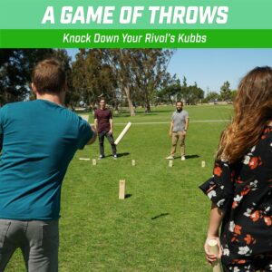 GoSports Kubb Viking Clash Toss Game Set for Kids & Adults