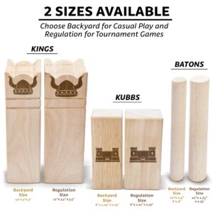 GoSports Kubb Viking Clash Toss Game Set for Kids & Adults