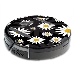 mightyskins skin compatible with shark ion robot r85 vacuum minimum coverage - daisies | protective, durable, and unique vinyl wrap cover | easy to apply, remove, and change styles | made in the usa