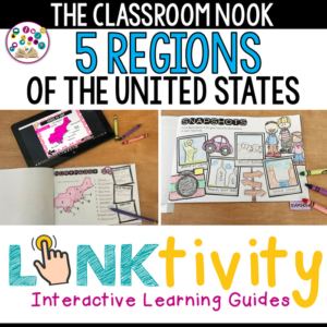 5 regions of the united states linktivity {google classroom compatible}