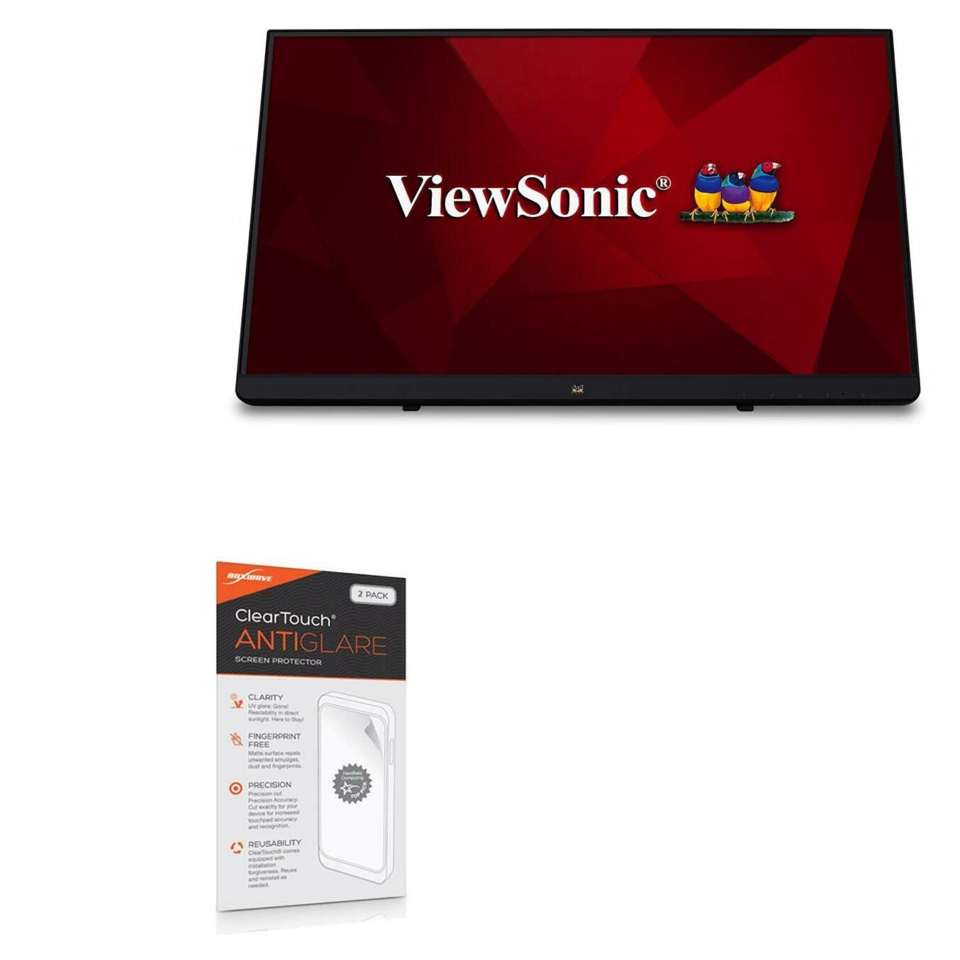 BoxWave Screen Protector Compatible With Viewsonic TD2230 (22") - ClearTouch Anti-Glare (2-Pack), Anti-Fingerprint Matte Film Skin for Viewsonic TD2230 (22")