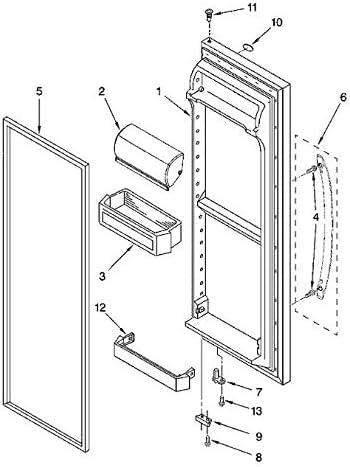 2187172 Refrigerator Door Shelf Bin for Whirlpool for Frigidaire Whirlpool Kenmore Amana Refrigerator PS328468 AP3853103 (1pc)