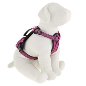 dog harness kong reflective pocket large pink