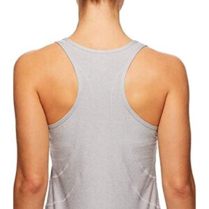 Reebok Womens Marled Jersey Racerback Tank Top, Grey, Large