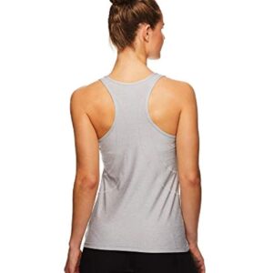 Reebok Womens Marled Jersey Racerback Tank Top, Grey, Large