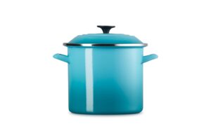 le creuset enamel on steel stockpot, 8 qt., caribbean