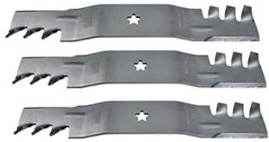 ise set of 3 commercial shredding mulcher blades for husqvarna, made in usa, replaces part numbers: 532 18 72-55, 532187255