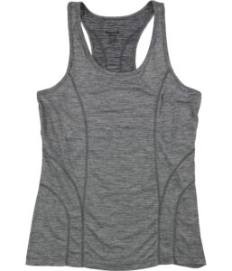 reebok womens racerback tank top, grey, large