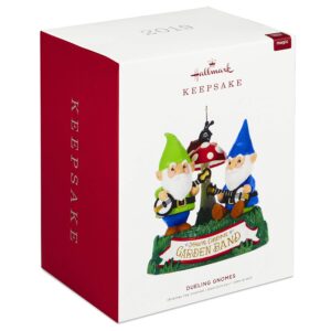 Hallmark Keepsake Christmas Ornament 2019 Year Dated Dueling Garden Gnomes with Sound (Plays Duelin' Banjos Song),