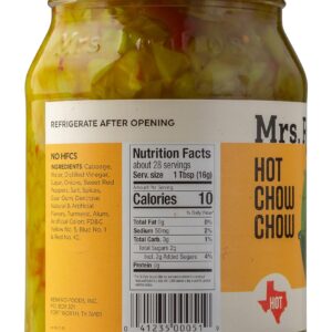 Mrs. Renfro's Hot Chow Chow | No HFCS, 16-oz Jar (Pack of 4)