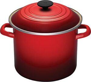 le creuset enamel on steel stockpot, 8 qt., cerise