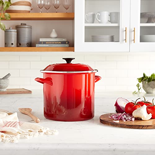 Le Creuset Enamel On Steel Stockpot, 8 qt., Cerise