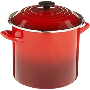 Le Creuset Enamel On Steel Stockpot, 8 qt., Cerise