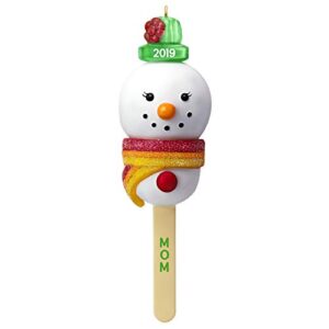 hallmark keepsake christmas ornament 2019 year dated mom cake pop snowman