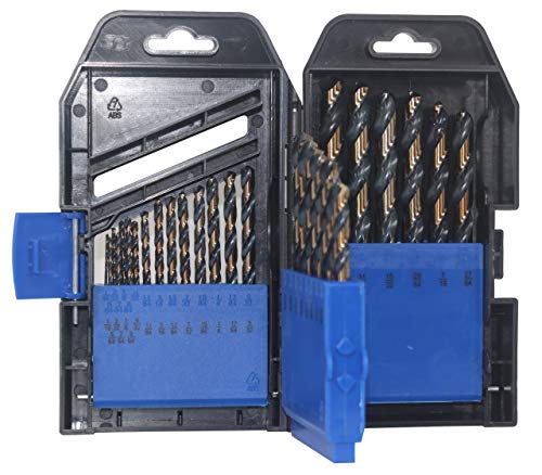 Drill America - KFD29J-RB 29 Piece Heavy Duty High Speed Steel Drill Bit Set with Black and Gold Finish in Rectangular Case (1/16" - 1/2" x 64ths), KFD Series