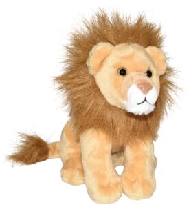 wild republic wild calls lion, authentic animal sound, stuffed animal, eight inches, gift for kids, plush toy, fill is spun recycled water bottles