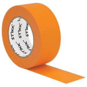 stikk painters tape - 1pk orange painter tape - 2 inch x 60 yards - paint tape for painting, edges, trim, ceilings - masking tape for diy paint projects - residue-free painting tape