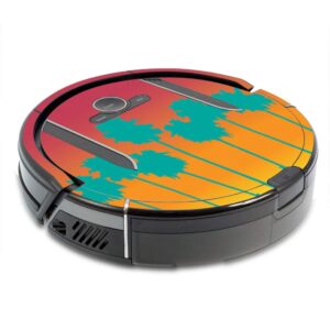 mightyskins skin compatible with shark ion robot r85 vacuum minimum coverage - sherbet palms | protective, durable, and unique vinyl wrap cover | easy to apply, remove | made in the usa