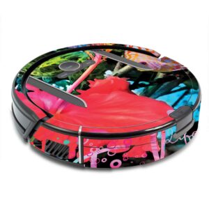 mightyskins skin compatible with shark ion robot r85 vacuum - trippy ocean | protective, durable, and unique vinyl decal wrap cover | easy to apply, remove, and change styles | made in the usa