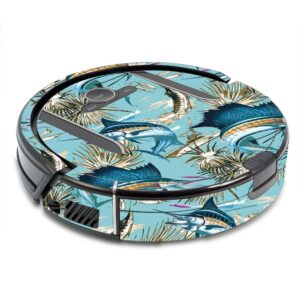 mightyskins skin compatible with shark ion robot r85 vacuum - island fish | protective, durable, and unique vinyl decal wrap cover | easy to apply, remove, and change styles | made in the usa