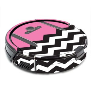 mightyskins skin compatible with shark ion robot r85 vacuum - pink chevron | protective, durable, and unique vinyl decal wrap cover | easy to apply, remove, and change styles | made in the usa