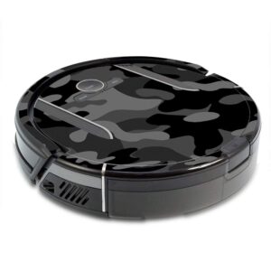 mightyskins skin compatible with shark ion robot r85 vacuum minimum coverage - black camo | protective, durable, and unique vinyl wrap cover | easy to apply, remove | made in the usa