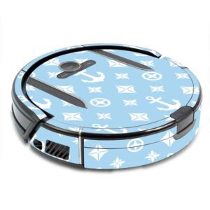 mightyskins skin compatible with shark ion robot r85 vacuum - baby blue designer | protective, durable, and unique vinyl decal wrap cover | easy to apply, remove, and change styles | made in the usa