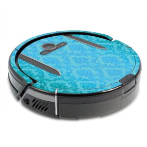 mightyskins skin compatible with shark ion robot r85 vacuum minimum coverage - blue vintage | protective, durable, and unique vinyl wrap cover | easy to apply, remove | made in the usa