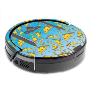 mightyskins skin compatible with shark ion robot r85 vacuum minimum coverage - raining pizza | protective, durable, and unique vinyl wrap cover | easy to apply, remove | made in the usa