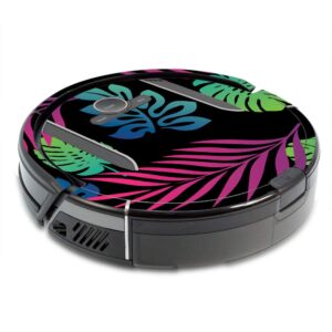 mightyskins skin compatible with shark ion robot r85 vacuum minimum coverage - neon tropics | protective, durable, and unique vinyl wrap cover | easy to apply, remove | made in the usa