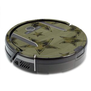 mightyskins skin compatible with shark ion robot r85 vacuum minimum coverage - army star | protective, durable, and unique vinyl wrap cover | easy to apply, remove | made in the usa