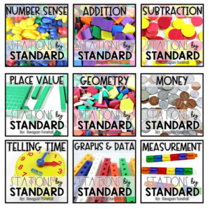 stations by standard bundle (math centers) first grade