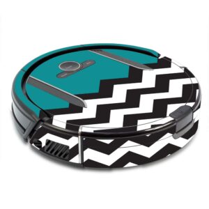 mightyskins skin compatible with shark ion robot r85 vacuum - teal chevron | protective, durable, and unique vinyl decal wrap cover | easy to apply, remove, and change styles | made in the usa